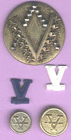Pegs Button Blog: V for Victoria and 'V' for Victory buttons
