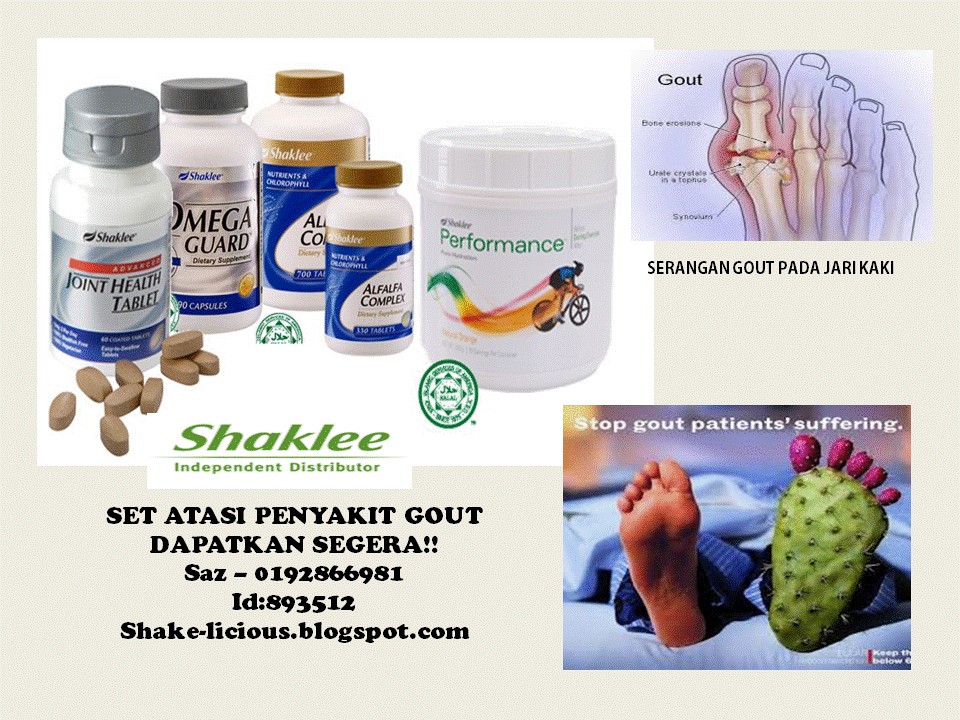 SHAKE-LICIOUS! LOVE IT!!: ATASI GOUT DENGAN SHAKLEE