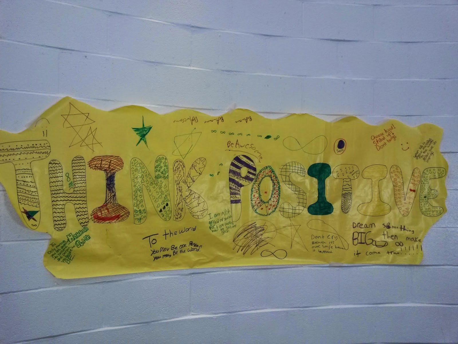 Elementary School Counselors Corner: THINK POSITIVE SIGN CREATED BY ...