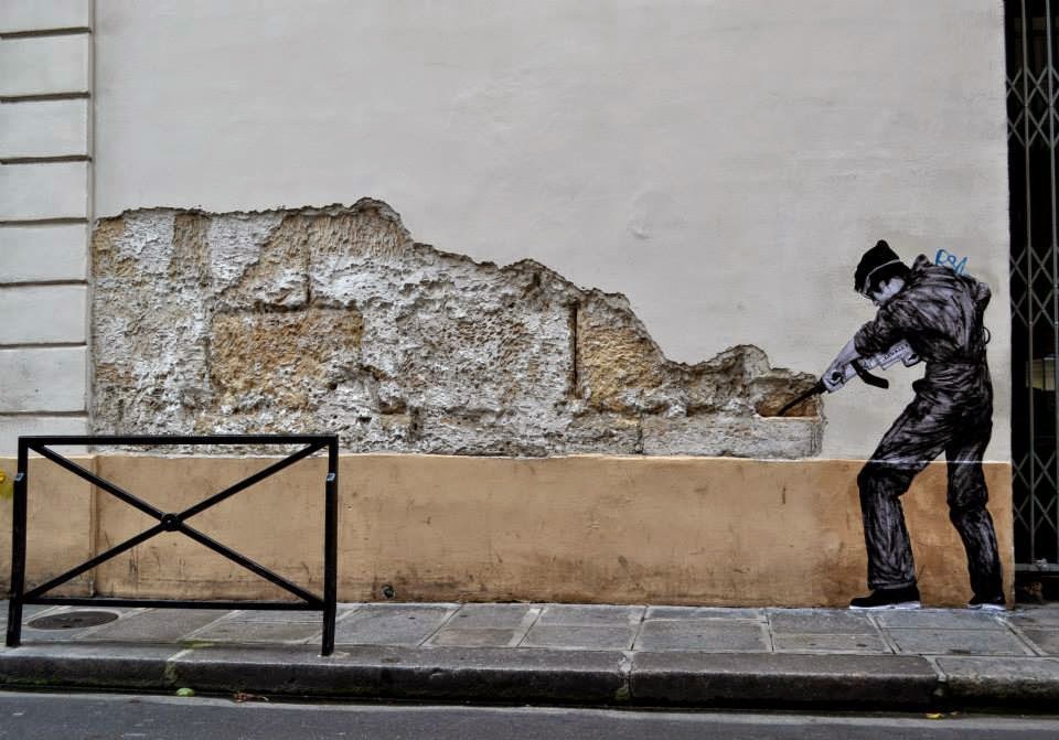 Levalet “Palimpsest” a new piece appears in Paris, France – StreetArtNews