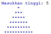 Membuat Segitiga dengan Python - Siwi Wiyono Raharjo