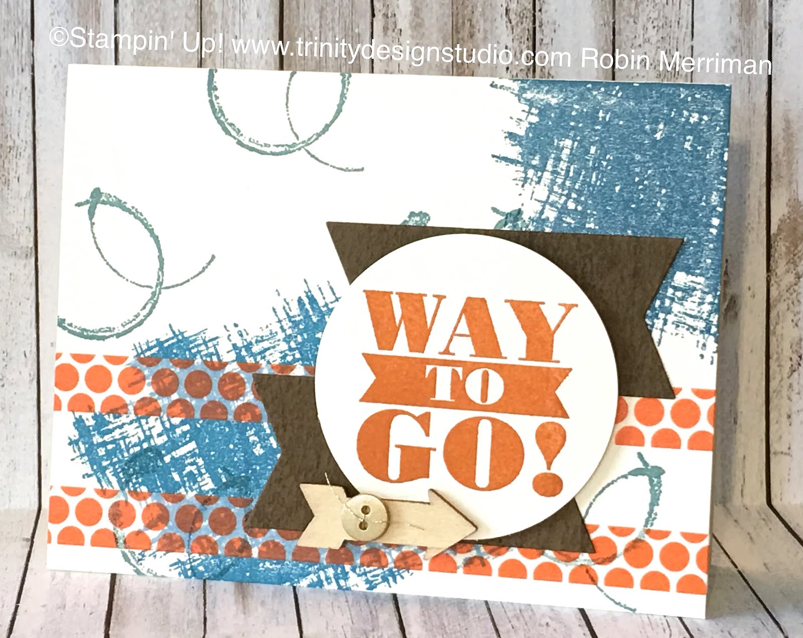 Trinity Designs: Way To Go! Masculine Congratulations Card