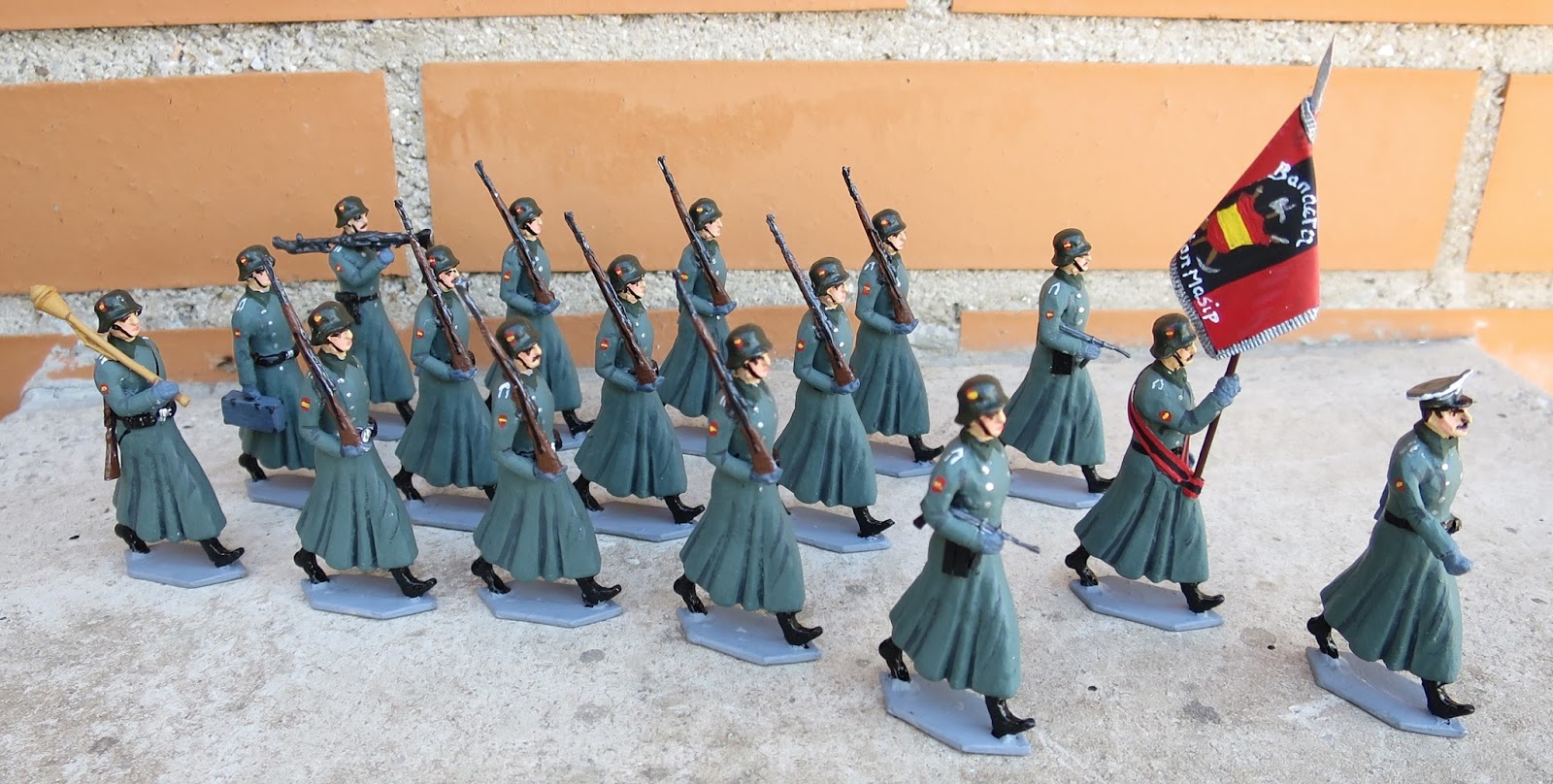 Vintage lead Toy and Model Soldiers: División Azul