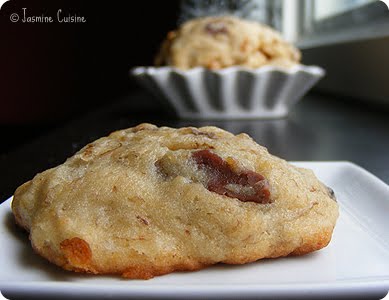 Biscuits aux bananes et morceaux de chocolat - Jasmine Cuisine