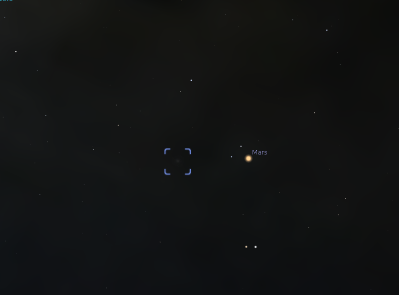 Astroblog: Mars close to globular cluster M19 (7 September 2016)