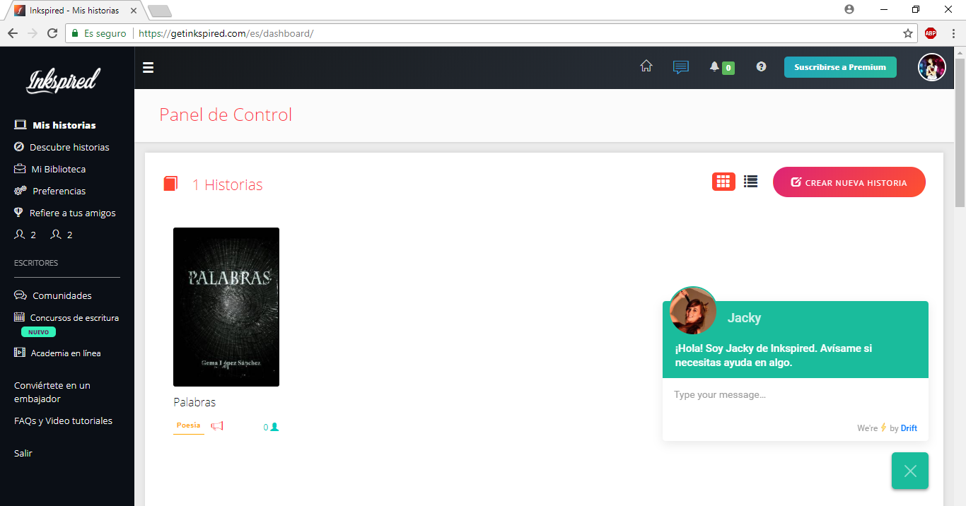 La Contraportada: Reseñando apps para lectores y escritores: 'Inkspired'