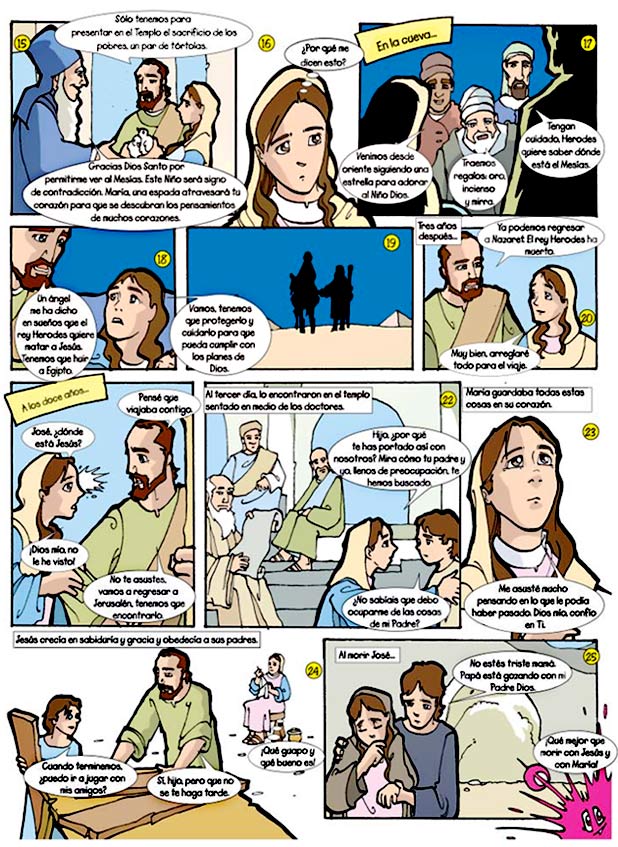 TODO RELIGIÓN: Cómic: Vírgen María.