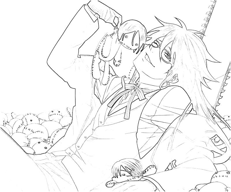 Black Butler Grell Coloring Pages Coloring Pages