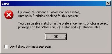 Oracle: Dynamic Performance Tables not accessibile in PL/SQL Developer