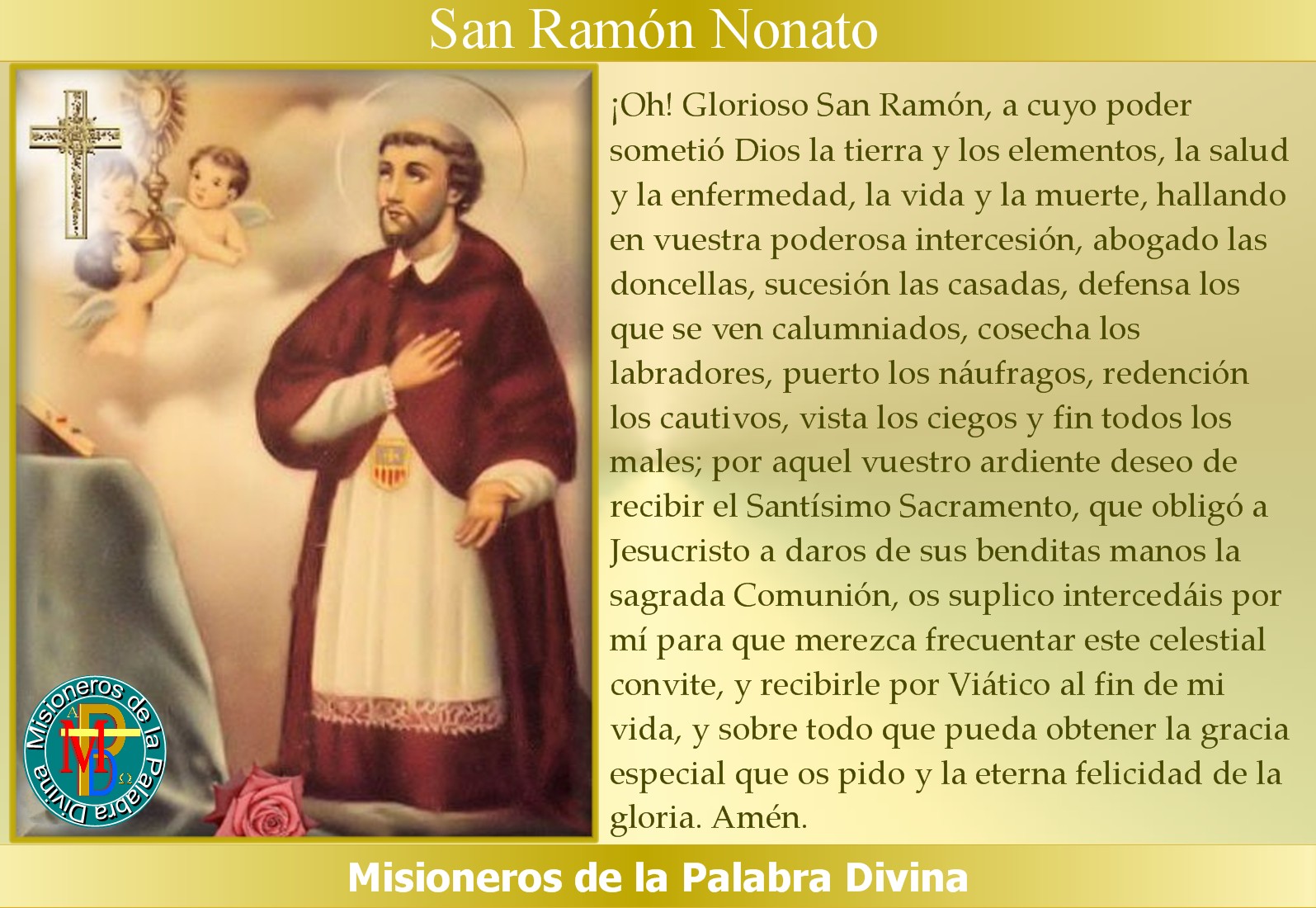 Un Padrenuestro, Un Avemaría y Un Gloria por el Papa: SANTORAL - SAN ...