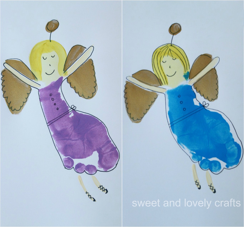 sweet and lovely crafts: footprint angels