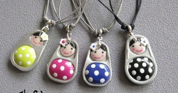 Recycled Can Pull Tab Polymer Clay Doll Jewelry Tutorial / The Beading Gem
