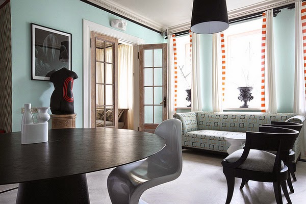 El Rincón Vintage de Karmela: El elegante apartamento de paredes turquesa.