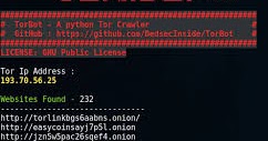 Dedsec Torbot: Encuentra url nuevas de Tor Tu mismo. (.onions)