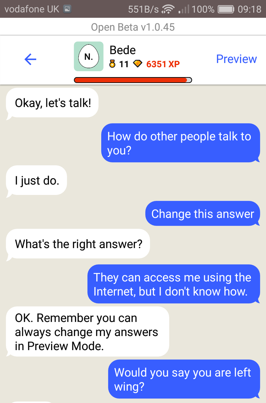 Wading Through Treacle: Chatting with my Replika