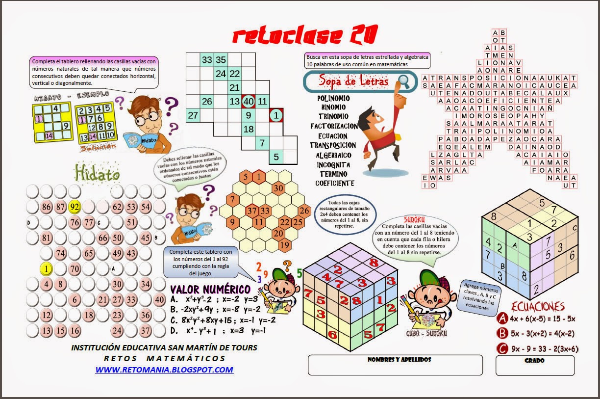 RETO MATEMÁTICO 20 ~ RETOS MATEMÁTICOS