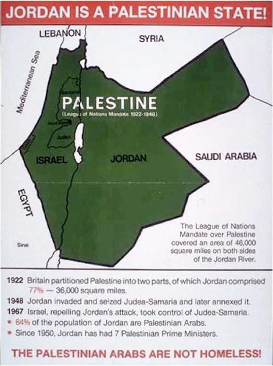 Arabic media discovers old Irgun posters showing Jordan in Eretz ...