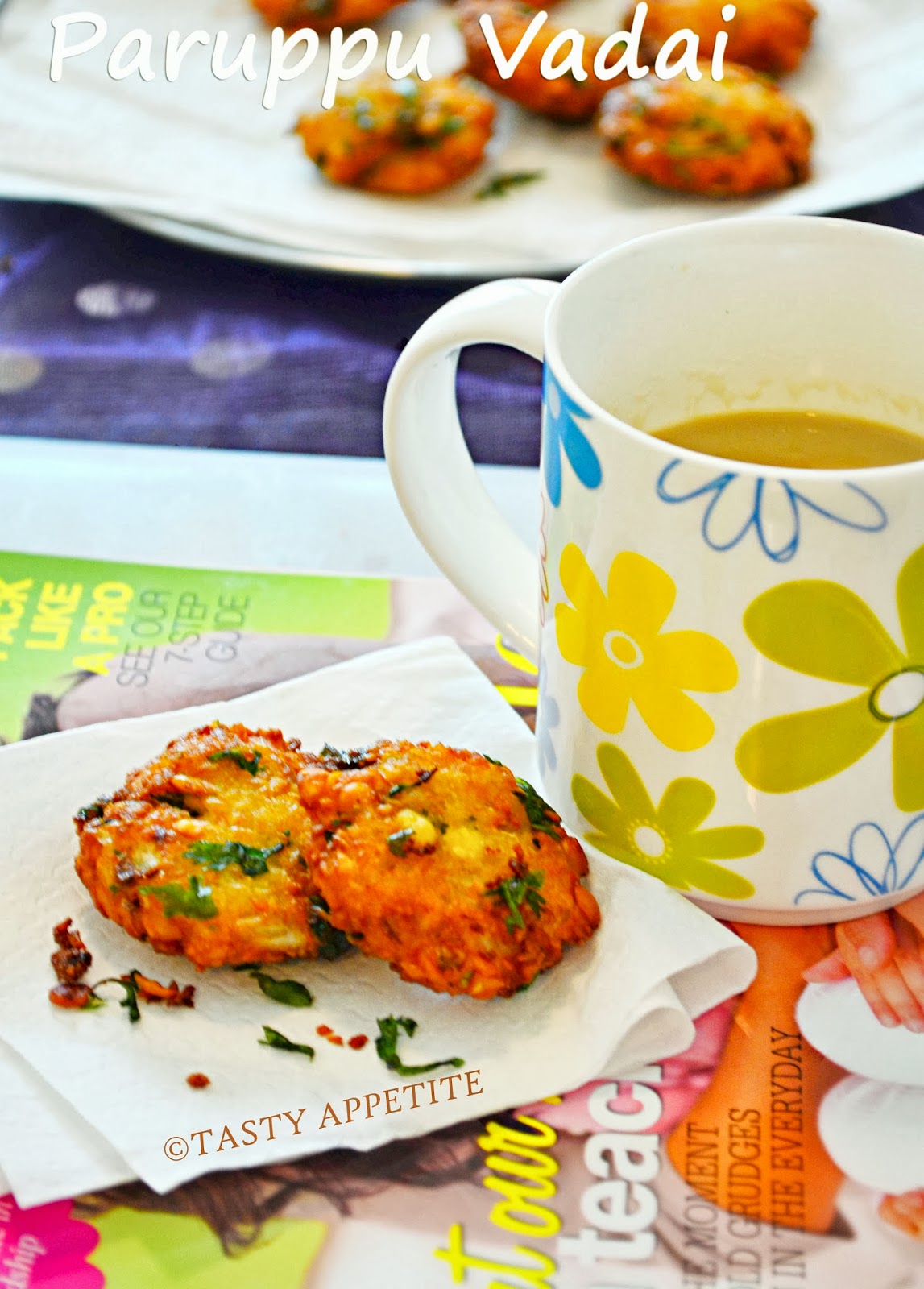 Paruppu Vadai / Parippu Vada / Dal Vadai / Lentil Fritters / Aamai ...