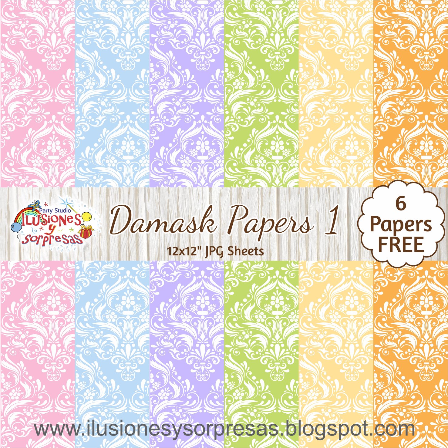 Detalles para tus Eventos Sociales: Papeles Digitales Gratis - Damask ...