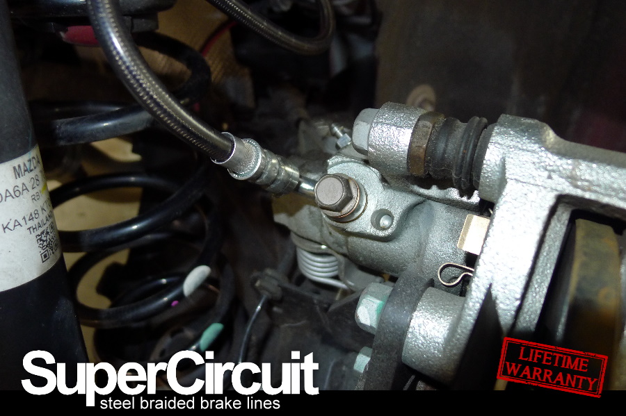 SUPERCIRCUIT Steel Braided Brake Lines: Mazda2 Steel Braided Brake Lines