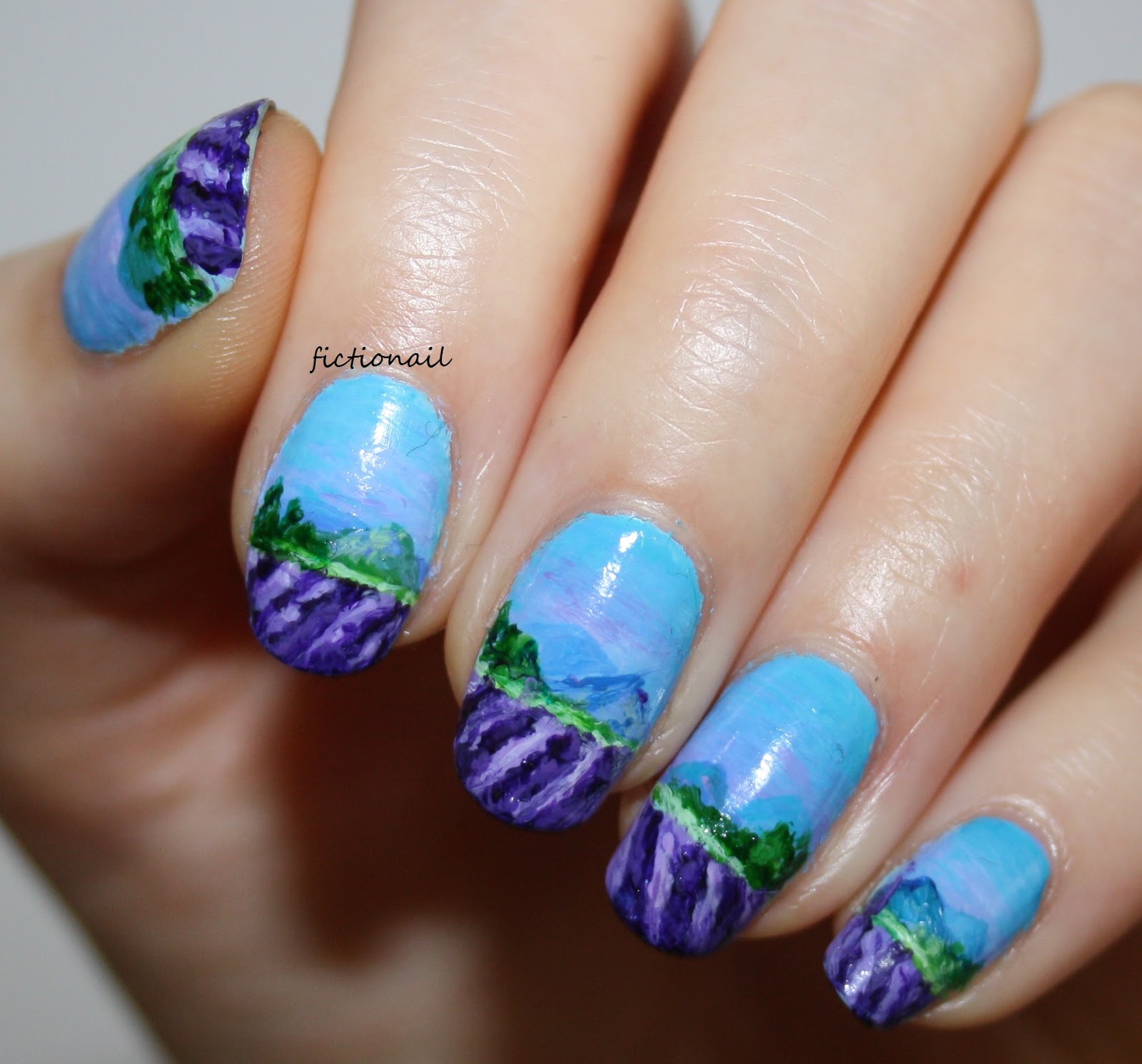 Lavender Fields Nail Art