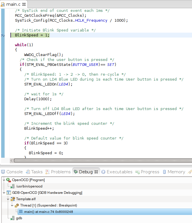 Marcelo Jo's blog: STM32F0 discovery + GCC + Eclipse + OpenOCD + Ubuntu - Part II