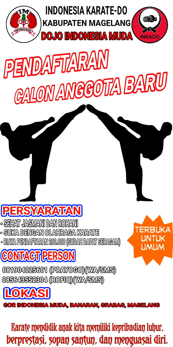 INKADO KABUPATEN MAGELANG: PENERIMAAN ANGGOTA KARATE INKADO KABUPATEN ...