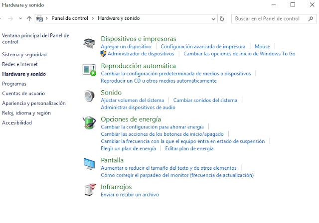Informatica: El panel de control