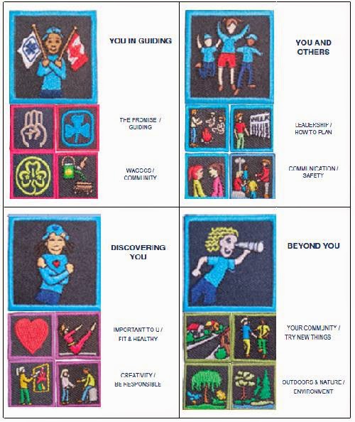 Tracy's Guiding Blog: Girl Guide Badge Scarf and Program badges