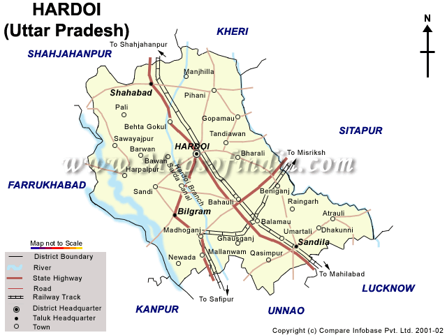Top Tourist Place India : Map of Uttar Pradesh