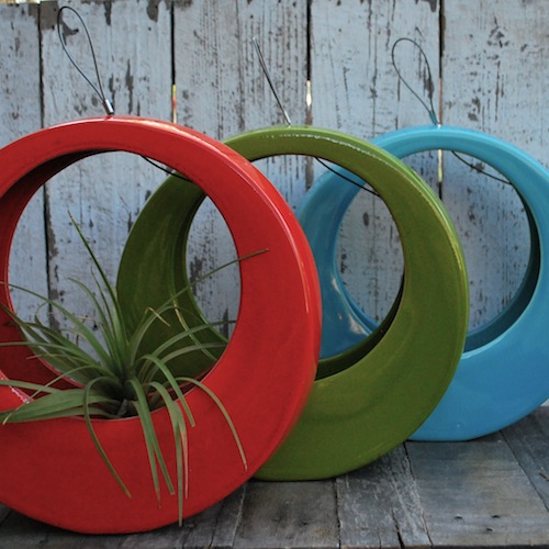 Home Design and Architecture: Modern Hanging and Tabletop Circle Pots ...