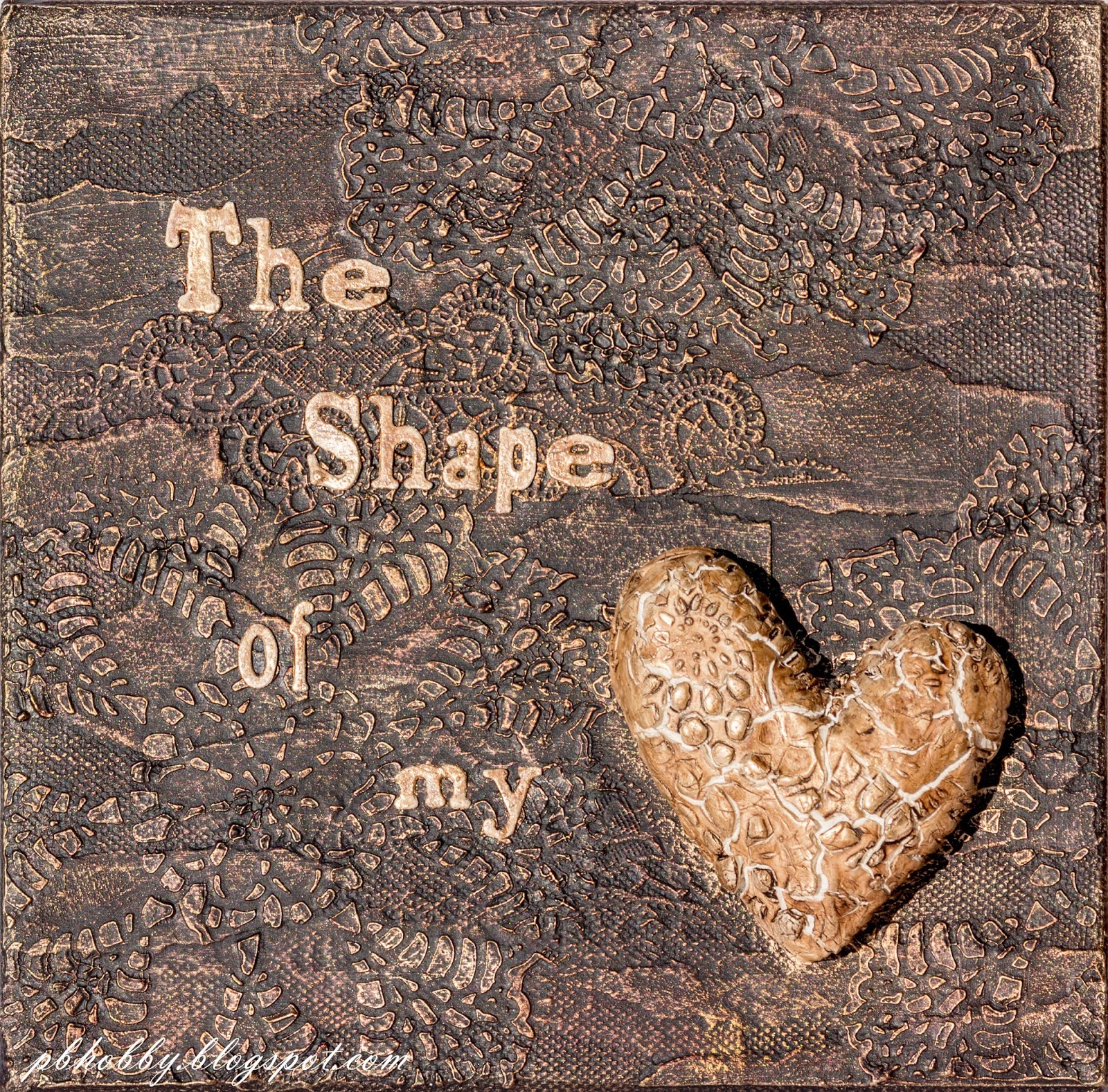 Scrap Made in Touraine: The Shape of my Heart - Mixed Media Place challenge
