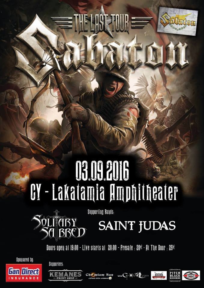 SABATON: Live in Cyprus (03-Sep-2016)