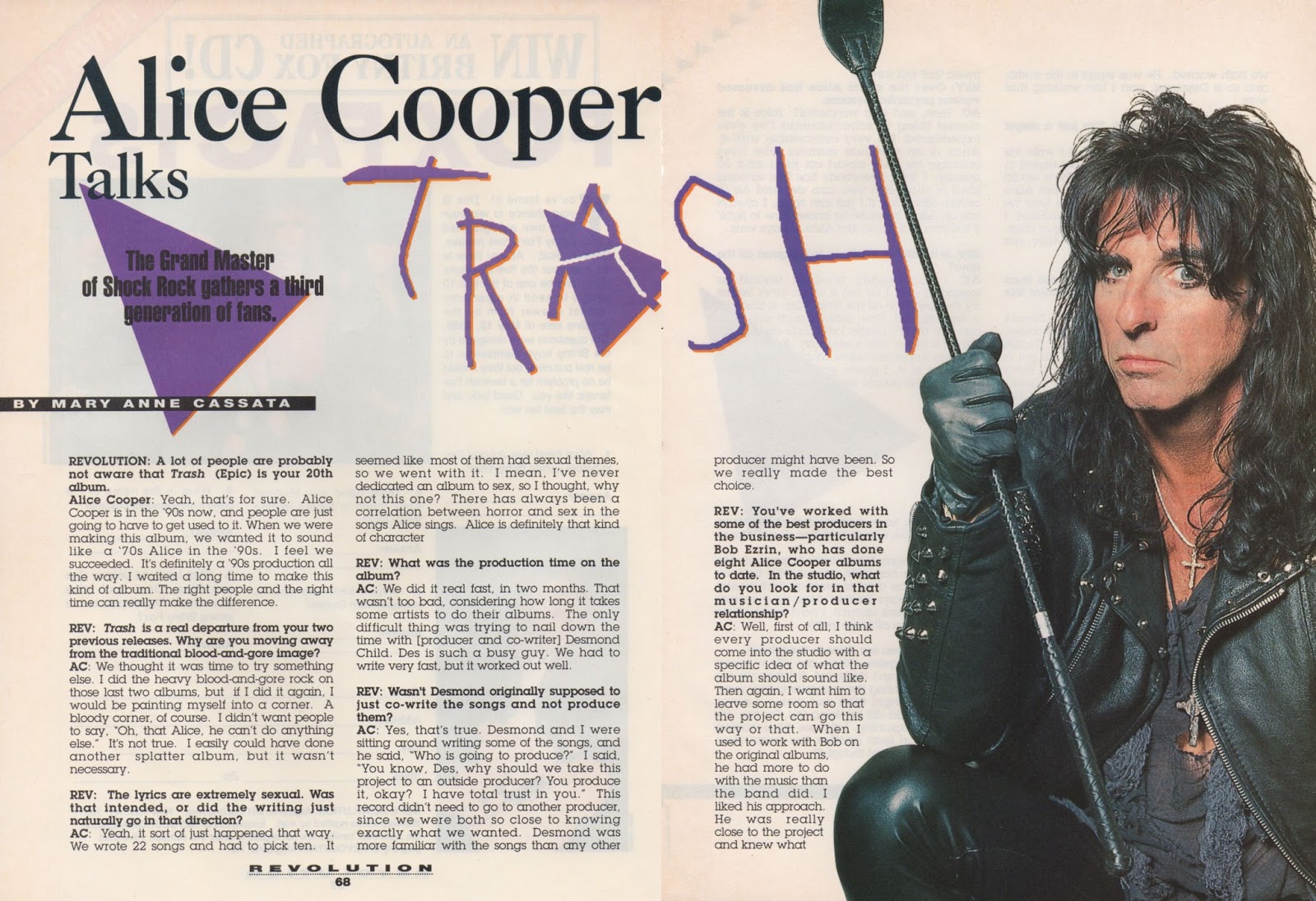 EvenSpot Speaks: 1990, Revolution, "Alice Cooper Talks Trash"