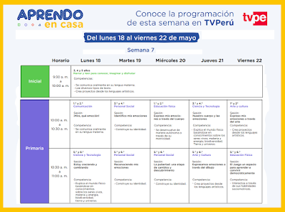 Descargar Hoarario Aprendo en casa TV y Radio del 18 al 22 de mayo - APRENDO EN CASA