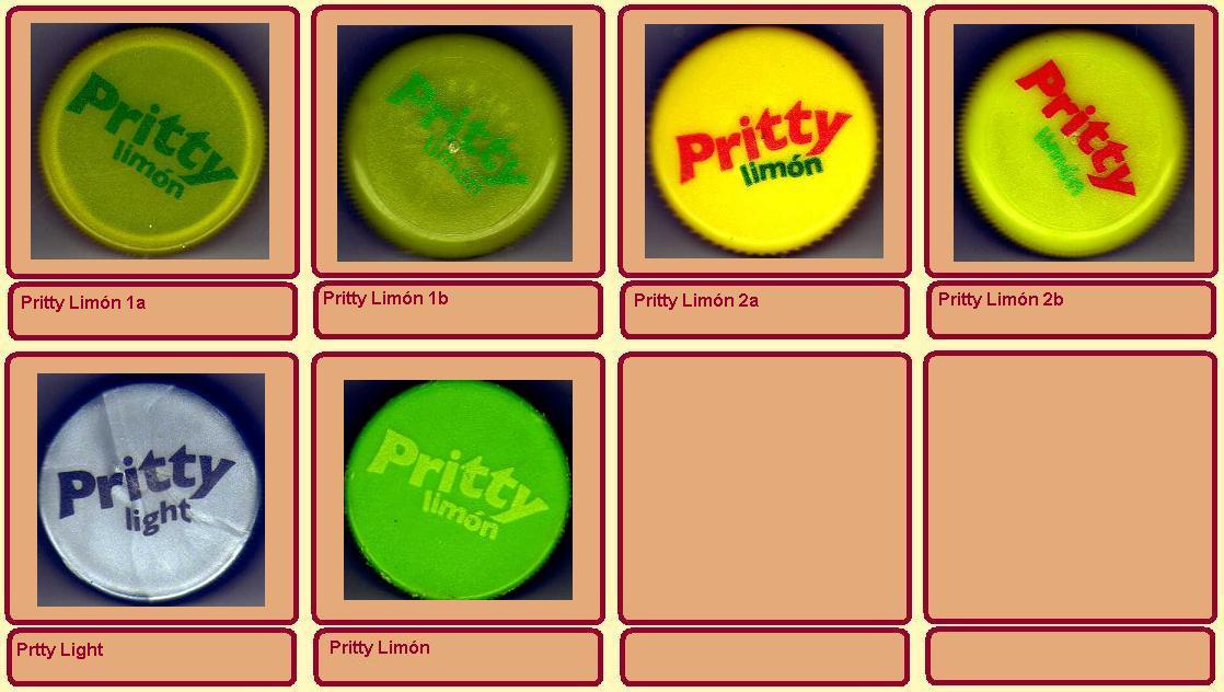 Tapas de botellas plásticas: Pritty