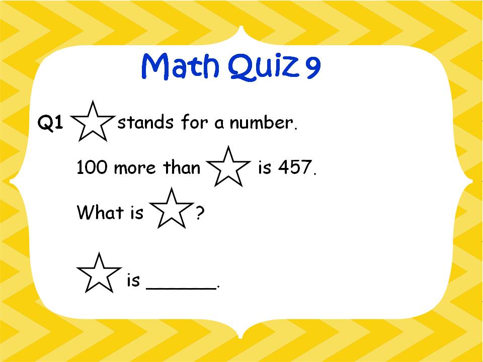 P2A Class Blog: Math Quiz 9