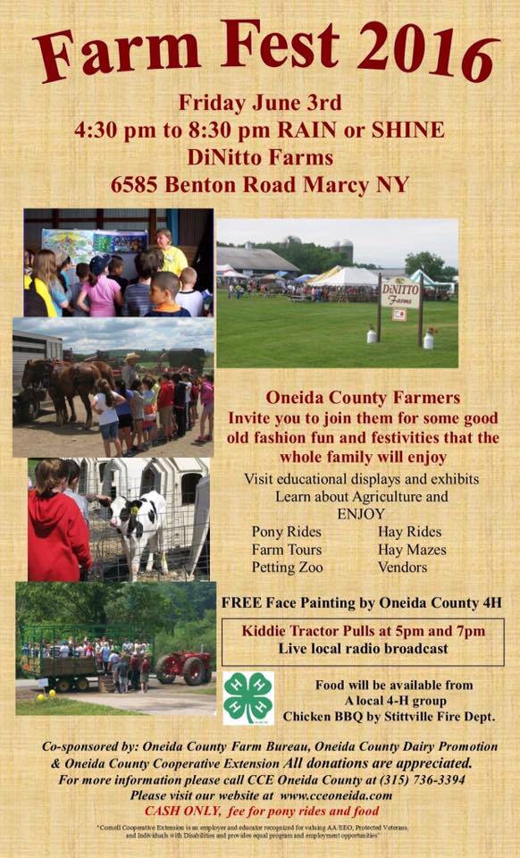 Empire State Farming: Farm Fest 2016 Tonight in Marcy