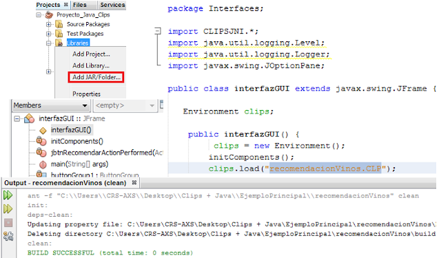 Integración de ClipsJNI–JAVA: ClipsJNI-JAVA