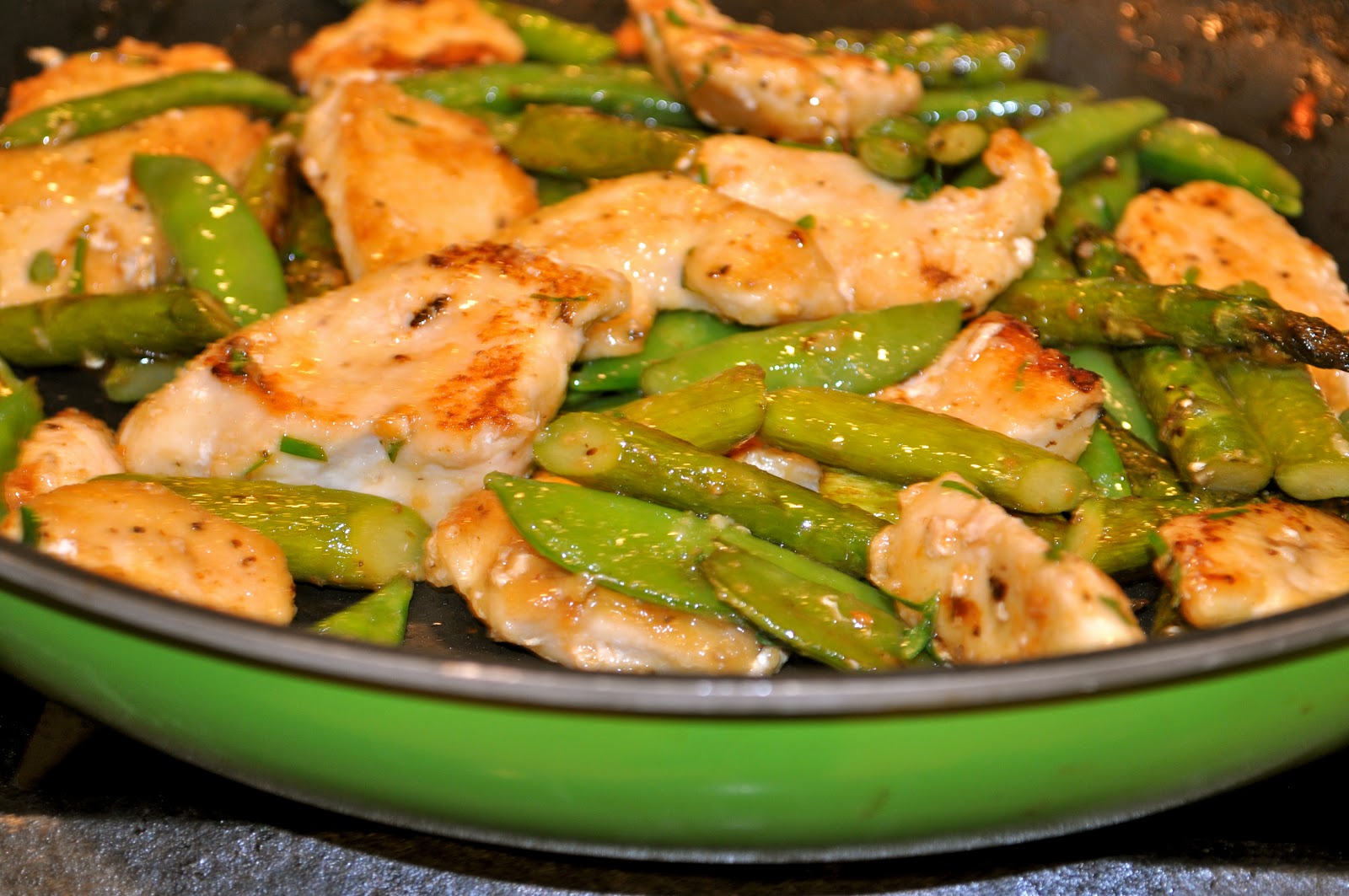 One Classy Dish: Lemon Chicken With Asparagus & Snap Peas