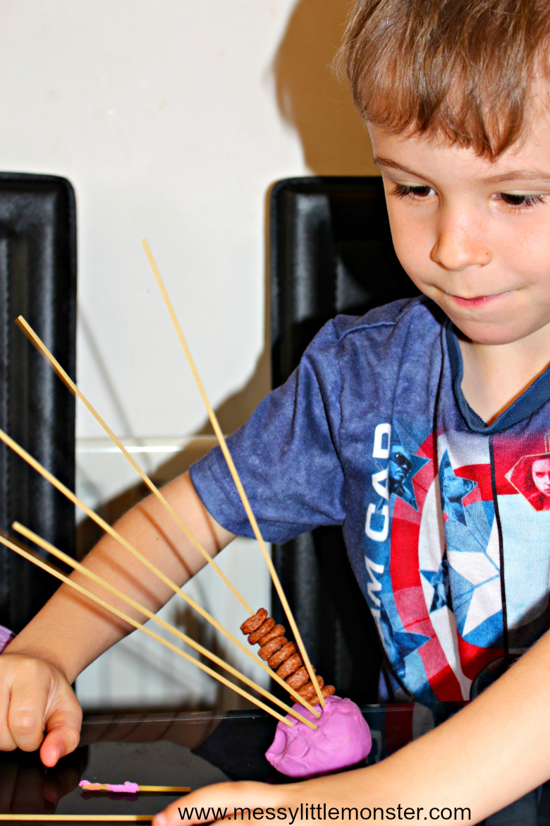 Pasta Threading Activity - Messy Little Monster