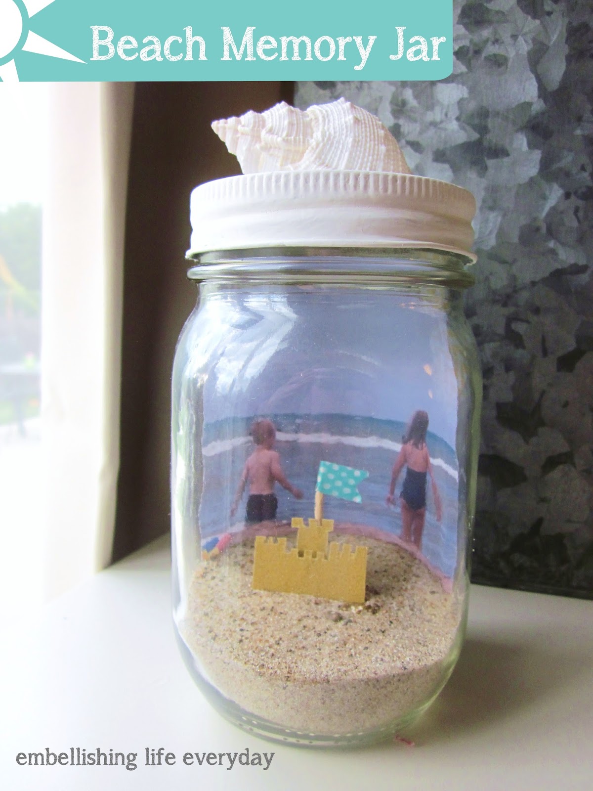 Embellishing Life: summer beach memory jar