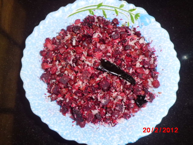 Beetroot chenna upperi - Sasi's Cuisine