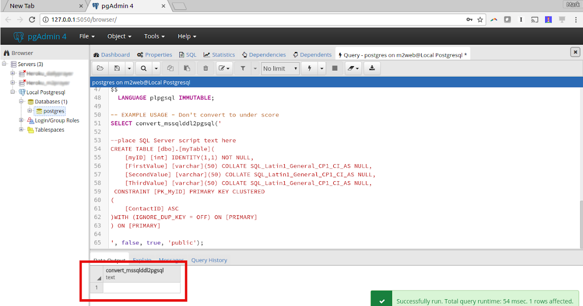 Mark's Musings: ASP.Net Core 2 with Postgresql on Linux Part 2: Move SQL Server Data to Postgres
