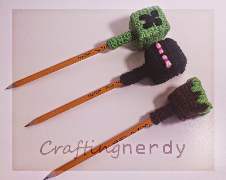 CraftingNerdy: Minecraft Inpired Pencil Toppers!