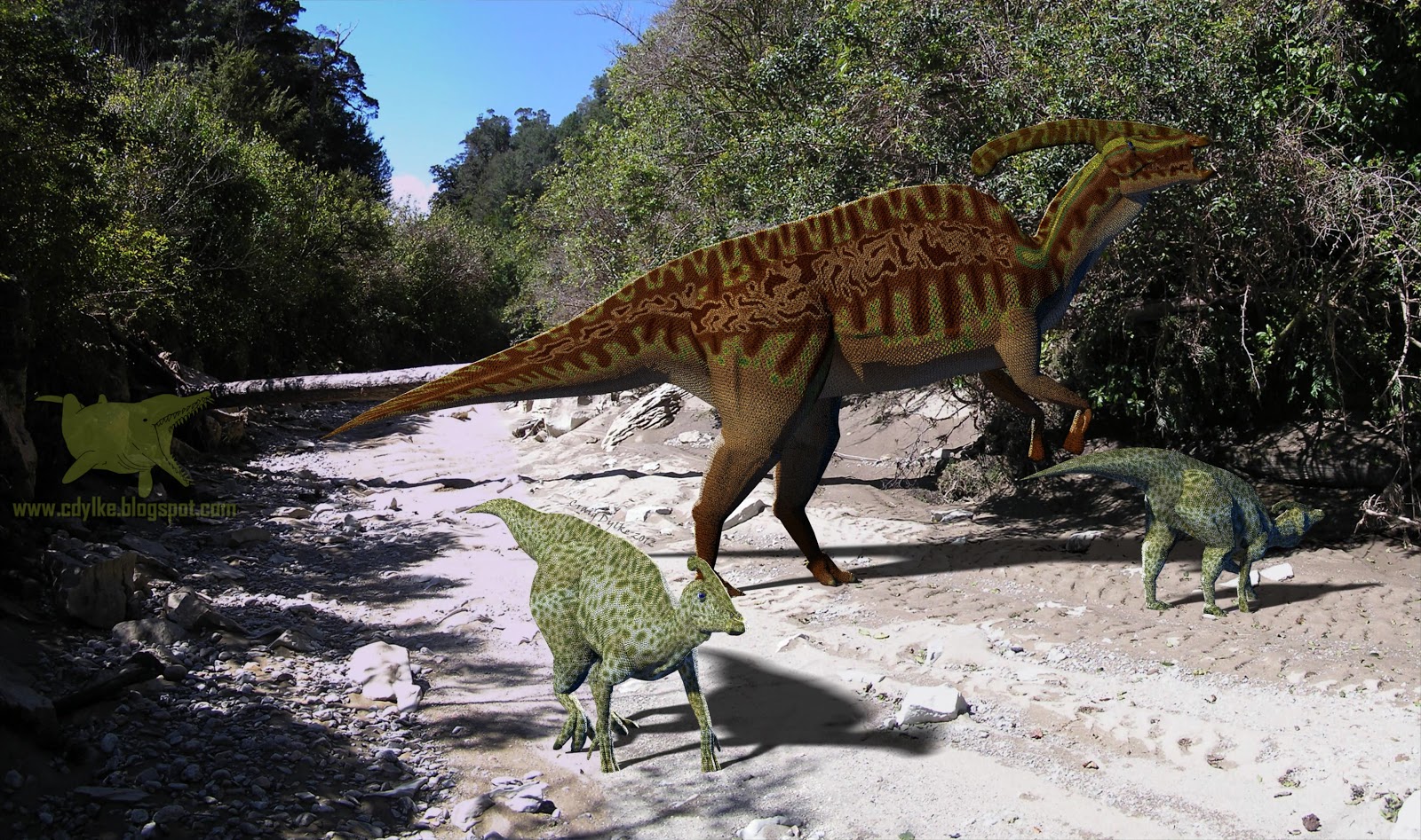 Craig Dylke's Prehistoric Art: Parasaurolophus 2012