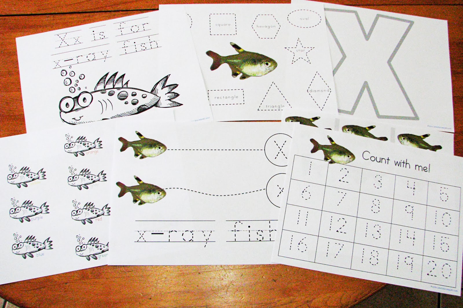 Mommy's Little Helper: Letter X/X-Ray Fish Preschool Theme