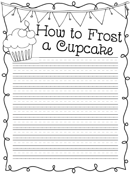 Ginger Snaps: How to Frost a Cupcake Writing Unit