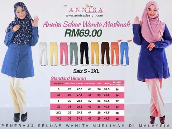 SELUAR ANNISA SAIZ S-3XL