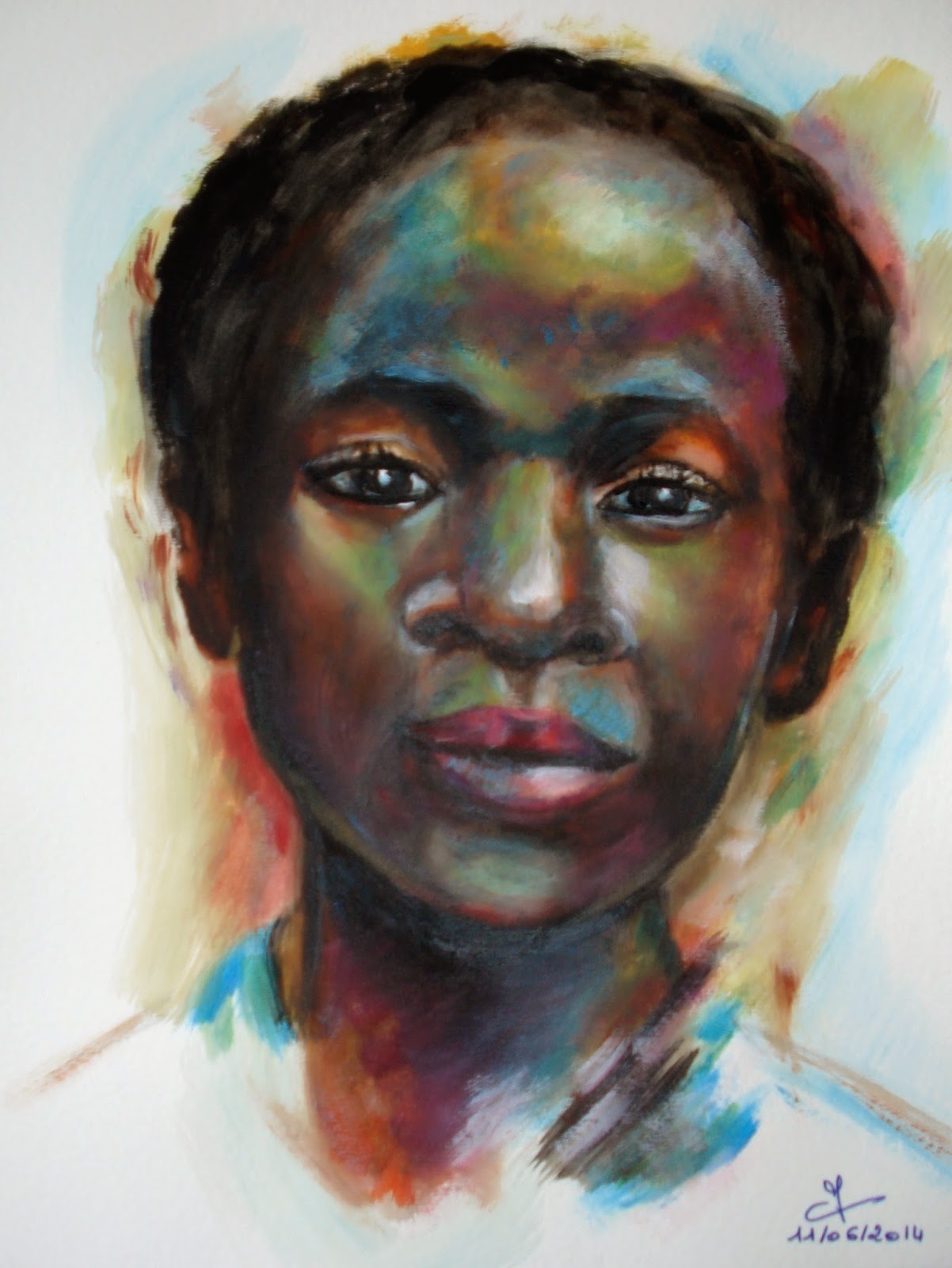 Portraits par Josette, acrylique, pastel, fusain.: 4 portraits de 2 ...